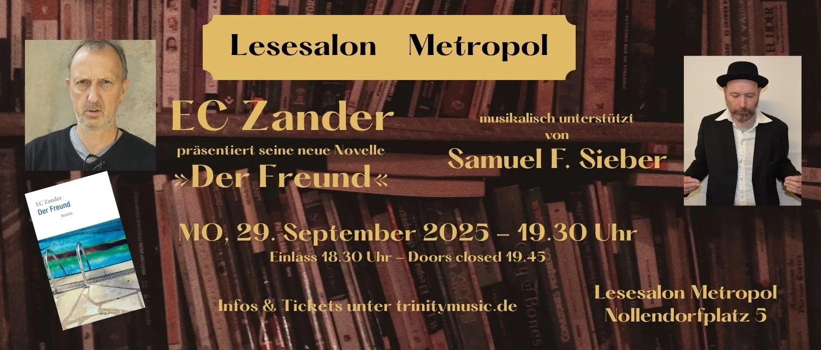 Eine musikalische Lesung mit EC Zander und Samuel F. Sieber - Am 29.09. ...